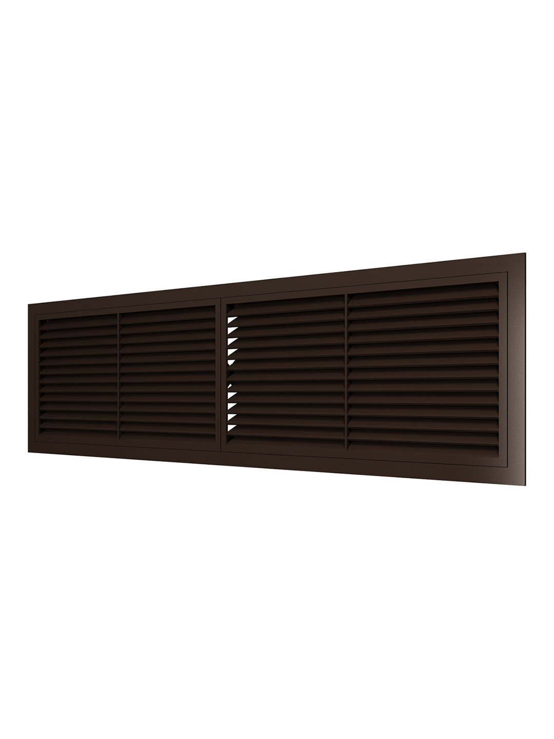 4513РП кор, Решетка вентиляционная переточная АБС 455х133, коричневая