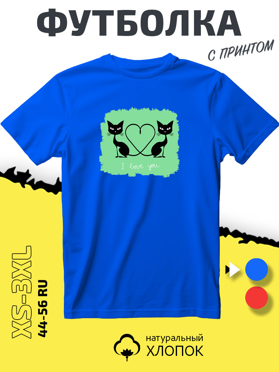 Футболка с принтом котами