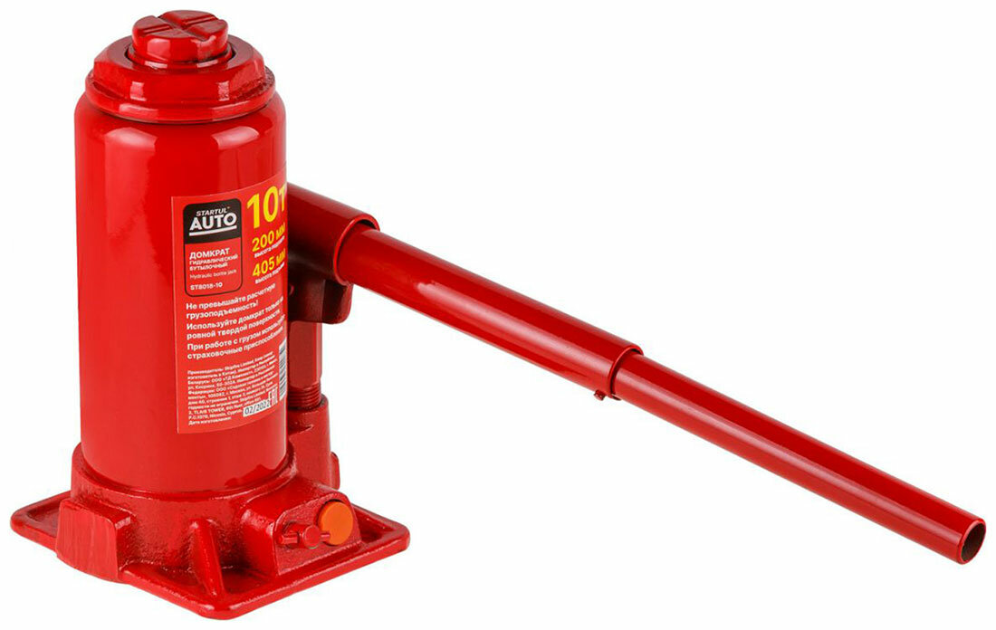 Домкрат гидравлический бутылочный Startul 10 т, 200-405 мм, AUTO ST8018-10