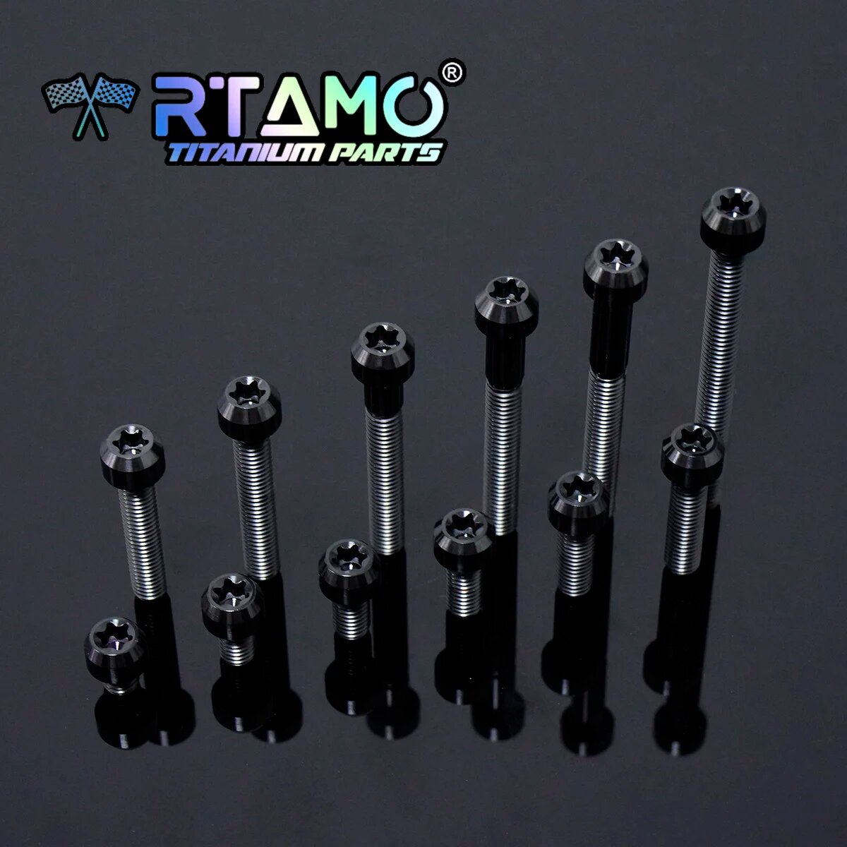 RTAMO титановые болты Torx M5X5/8/10/12/15/20/25/30/35/40/45/50 мм Black (1pc), M5X25 mm