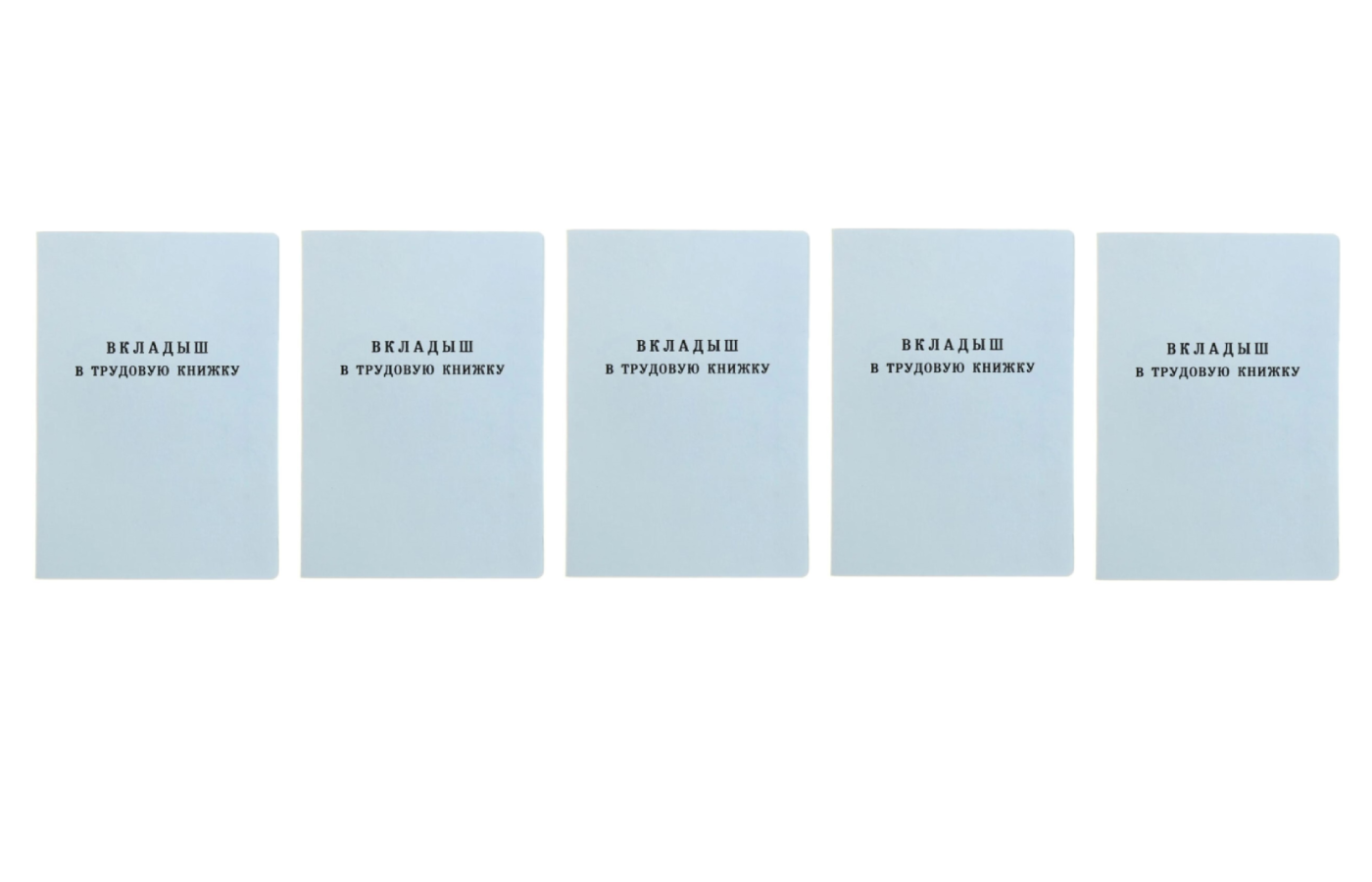 Вкладыш в трудовую книжку 5 шт "Госзнак" соответствует установленному образцу по формату (88 мм х125 мм)