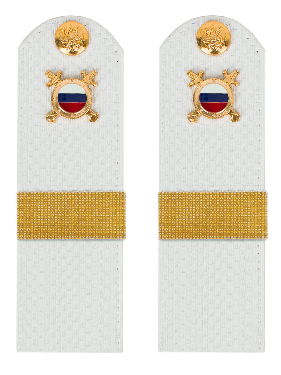 Погоны Мвд внутренняя служба на рубашку белые Картон Звание Старший Сержант 15см