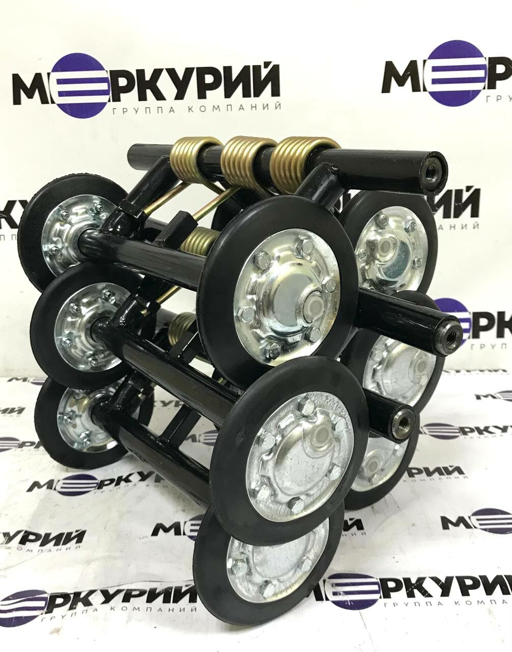 Комплект из 3-х тележек балансира 3-х пружинная 380 мм (узкий каток)