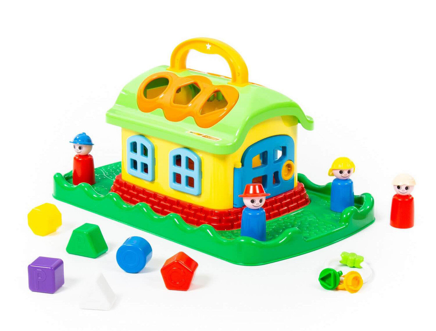 Сортер Полесье "Сказочный домик на лужайке" в сеточке (48752)