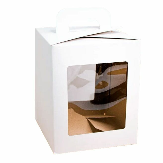 Набор коробок Браво с окном, белый, 5 шт