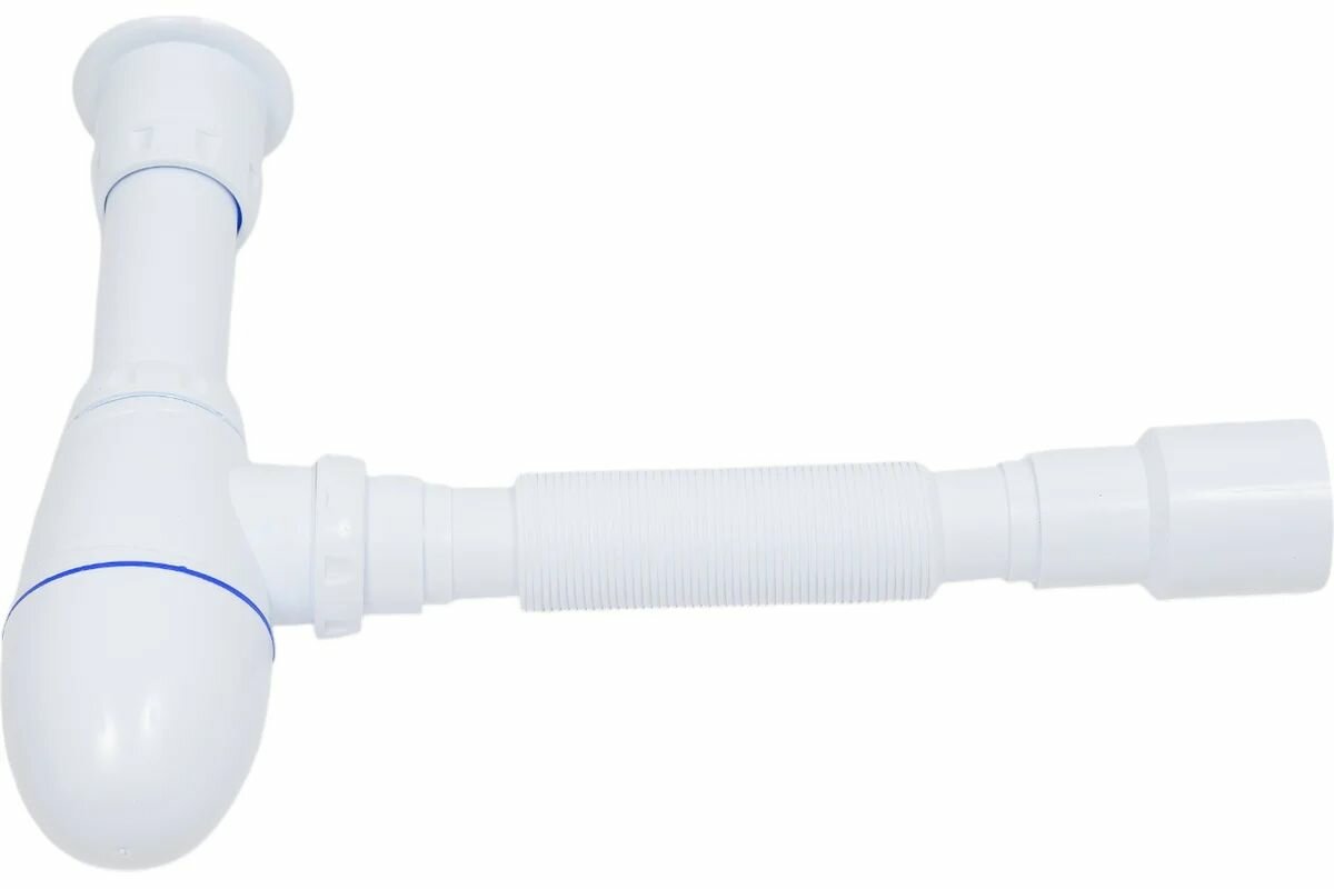 Сифон UNICORN для мойки 1 1/2 с гибкой трубой 40х40/50 B220 (винт 40)