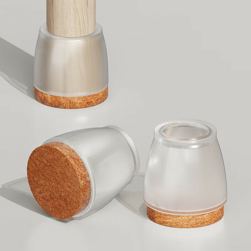 Защитные чехлы для ножек стульев Hujia, круглые, прозрачные, 24 упаковки