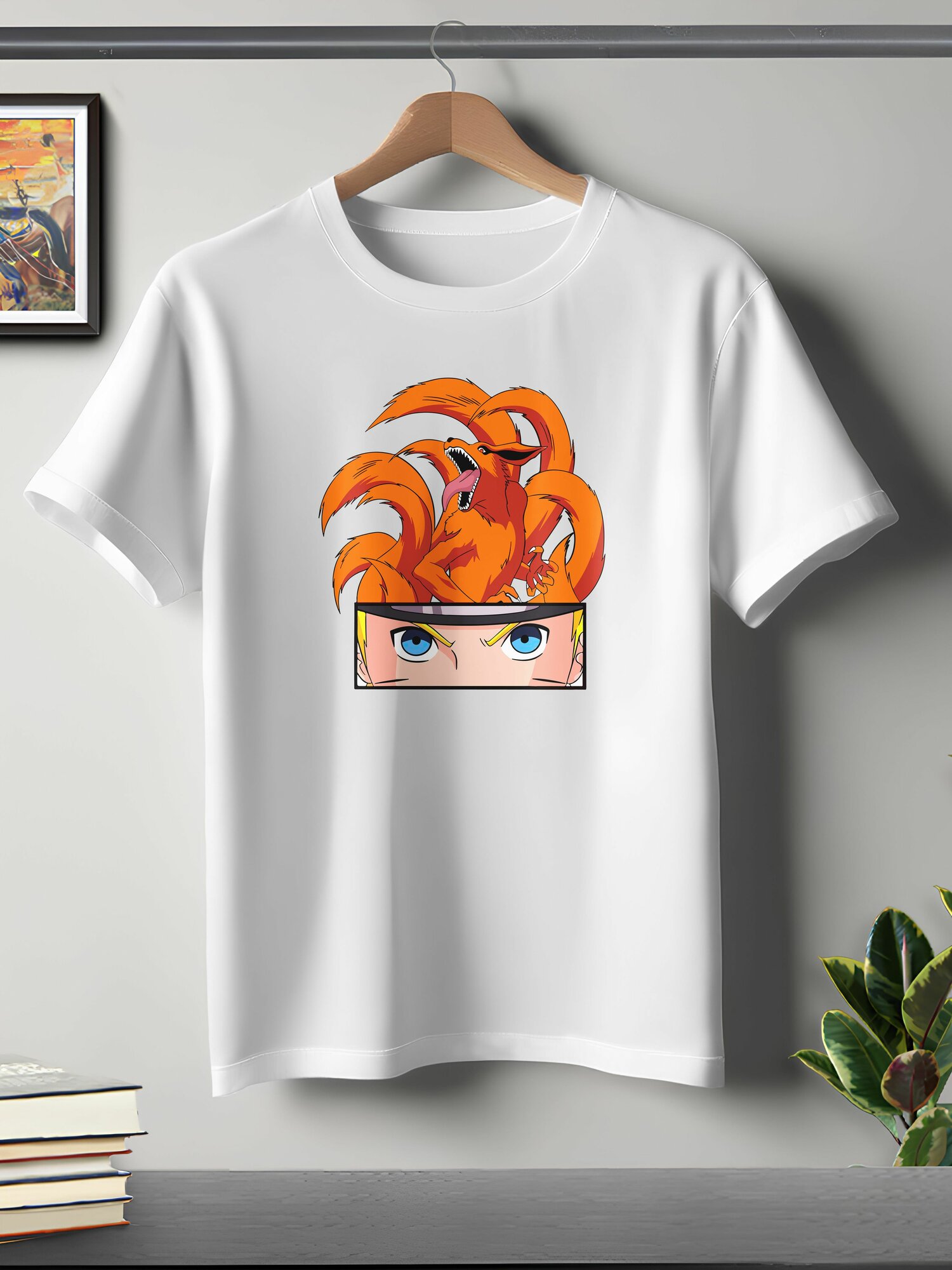 Футболка  Детская ONEQ 140 (10-11) размер с принтом Narutomaki, белая