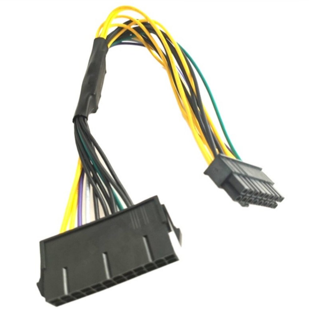 Кабель-Адаптер Основного Питания Блока питания ATXs от 24Pin до 16Pin для Компьютера 12-дюймовый ПВХ-Кабель