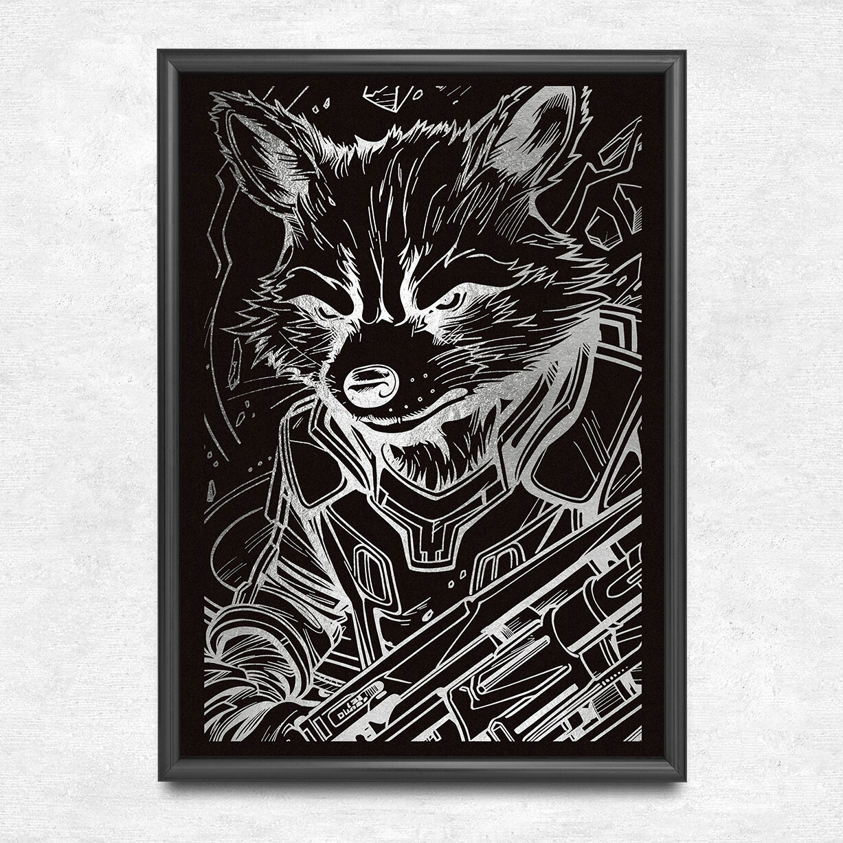 Постер Стражи Галактики / плакат для интерьера Ракета. Марвел, Marvel, комиксы, фильмы, игры