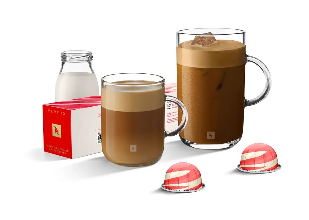 Кофе в капсулах Nespresso Vertuo White Chocolate & Strawberry "Белый шоколад и клубника", 1 упаковка, 10 капсул