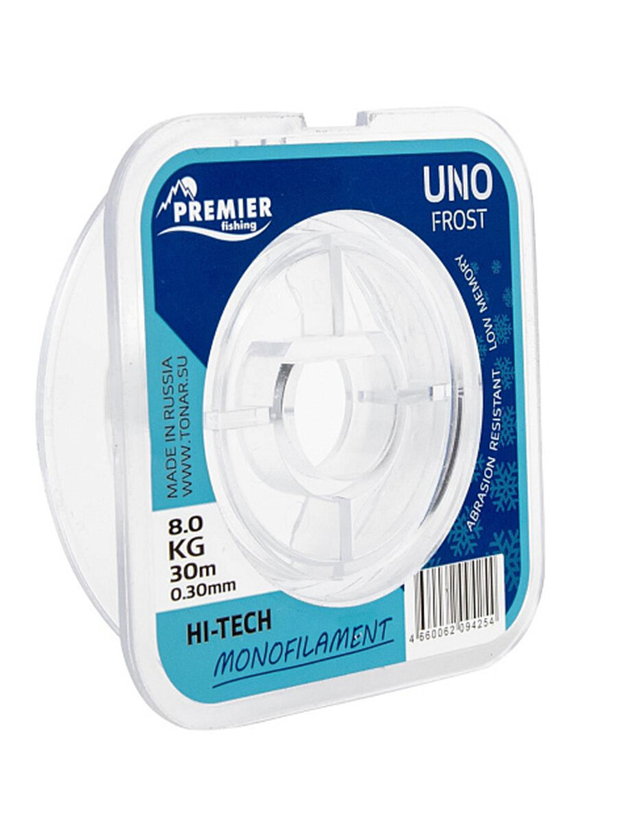 Леска для рыбалки Premier Fishing UNO FROST Clear Nylon 0,30mm/30m (PR-UF-T-030-30)