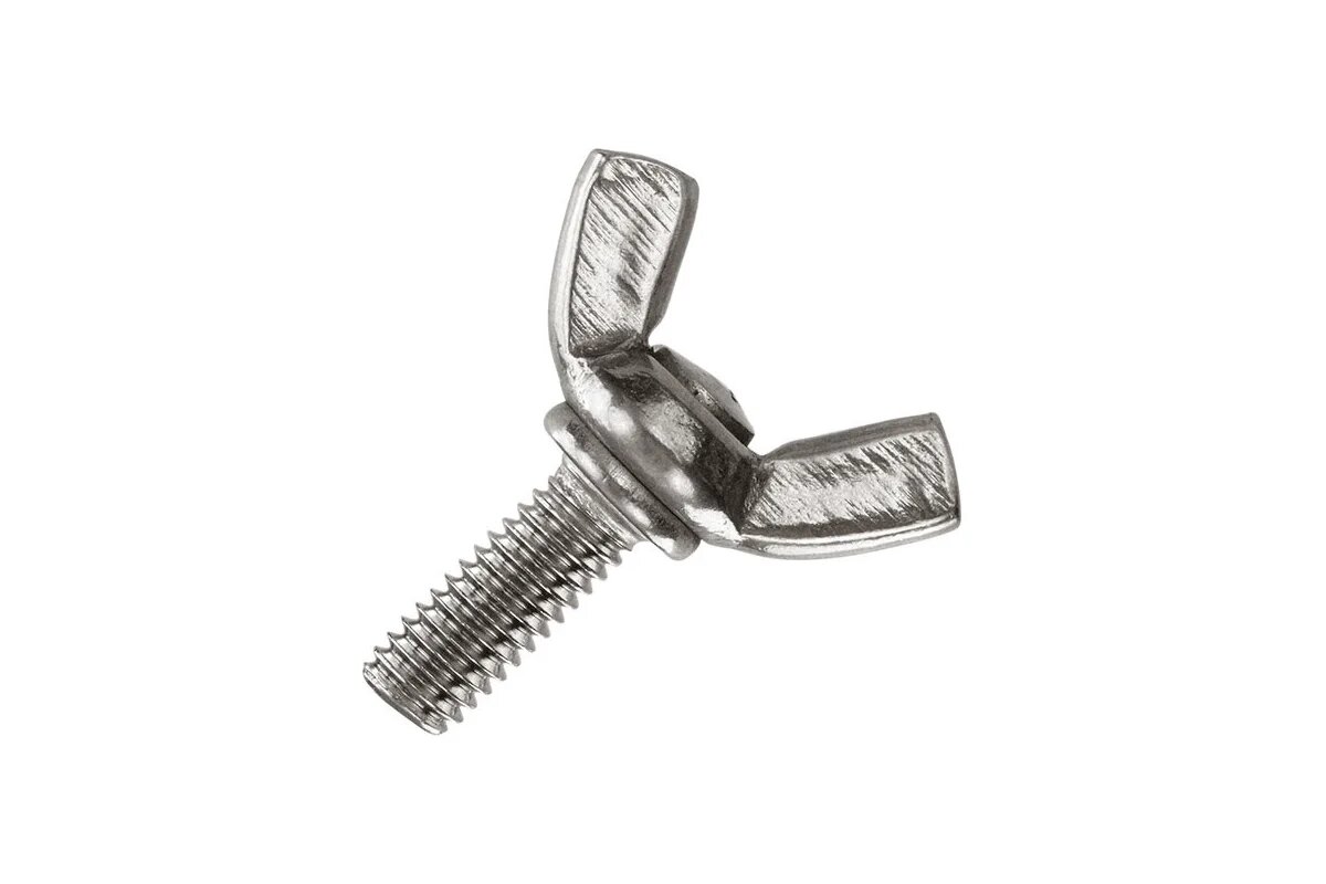 Винт‑барашек DIN 316 М8×25 мм из нержавеющей стали А2‑70 с полной резьбой, правым направлением и длиной 25 мм.