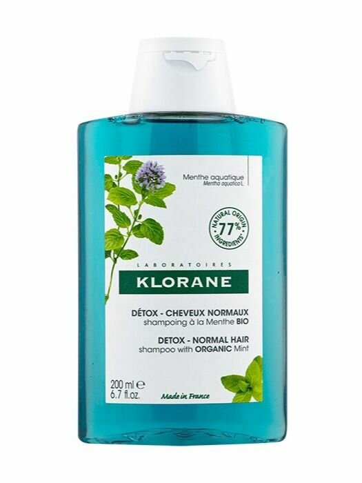 Клоран Шампунь-детокс с экстрактом Водной мяты Klorane Shampooing detox 200 мл