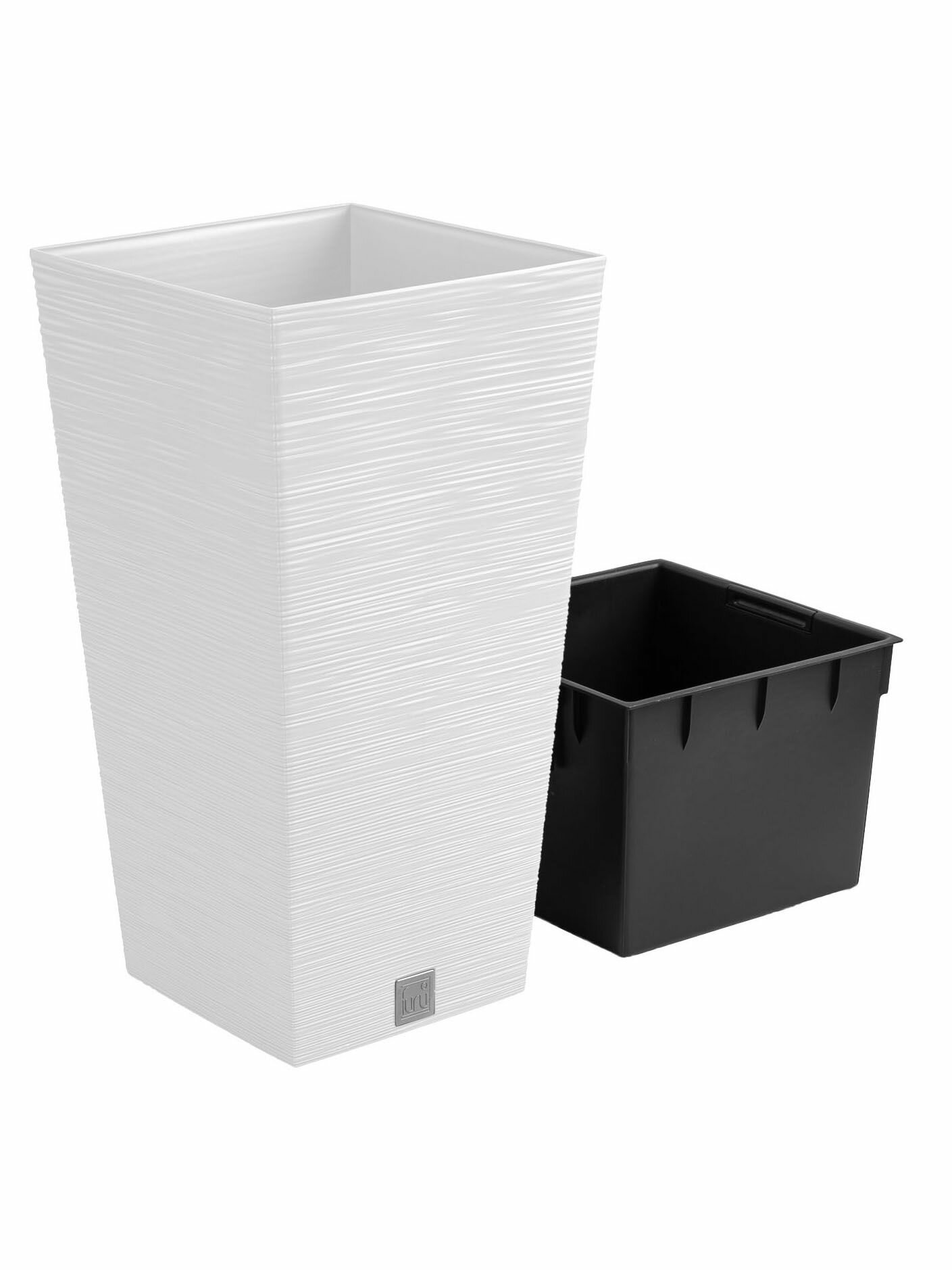 Кашпо для цветов Prosperplast Furu Square, белый, 60 л