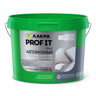 Грунт Адгезионный Лакра Prof It 14кг Перед Нанесением Структурных Штукатурок.