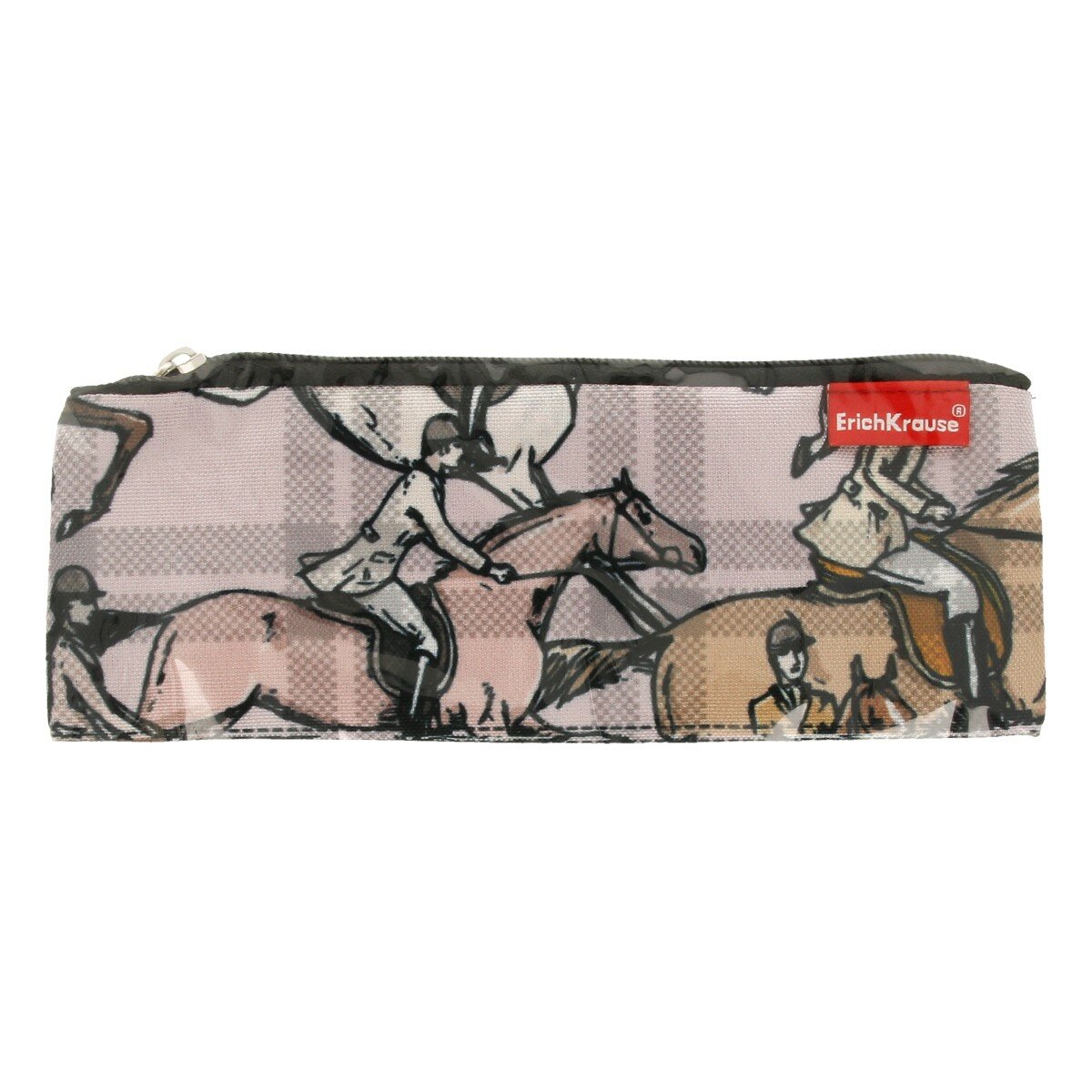 ErichKrause Пенал-конверт 52458-KA55 Horse Racing, размер 1x27x9.5 см для школы и канцелярии