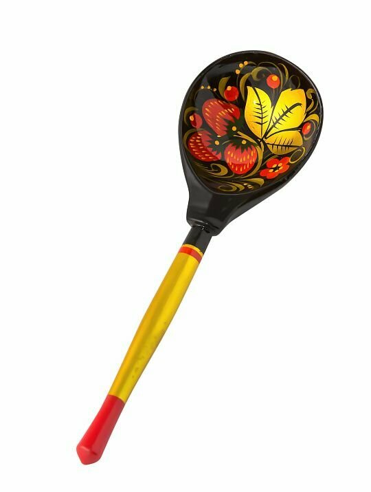 Ложка п/баская, Хохломская роспись(Хохлома), ручная авторская работа