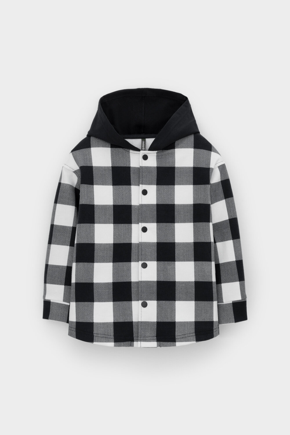 Рубашка КР 302681-1/черный,клетка виши