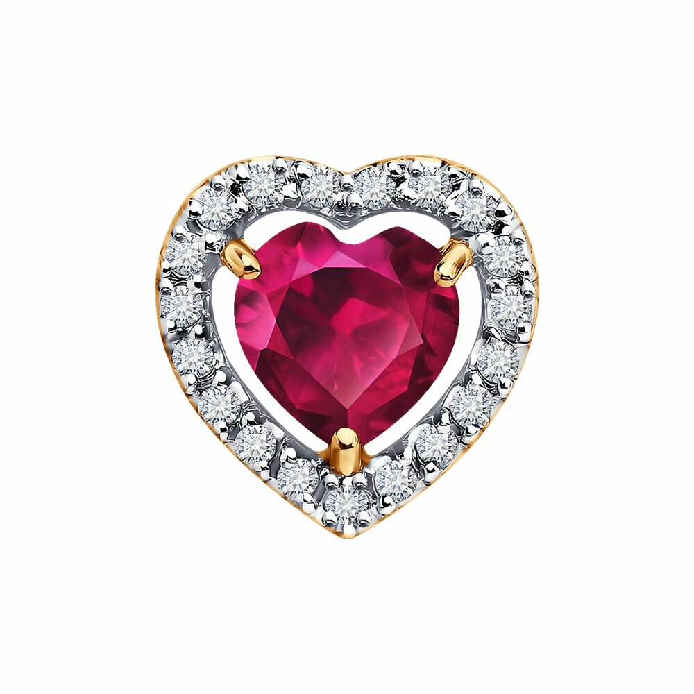 Подвеска, красное золото, 585 проба