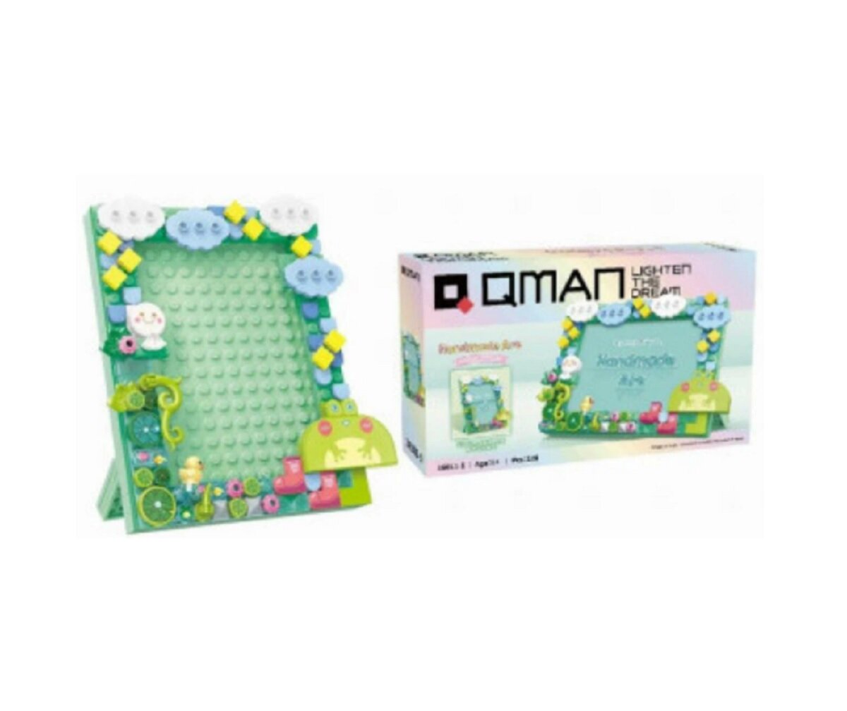 Конструктор Qman 36011-1 Фоторамка Дождливый день 128 дет 30х18х5 см