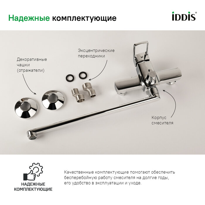 Смеситель для ванной IDDIS Bild BILSB00i10WA — фото 1