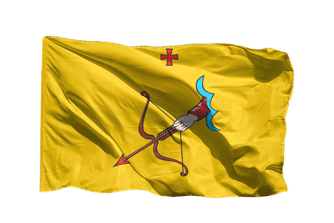 Флаг Кирова на шёлке, 70х105 см для ручного древка