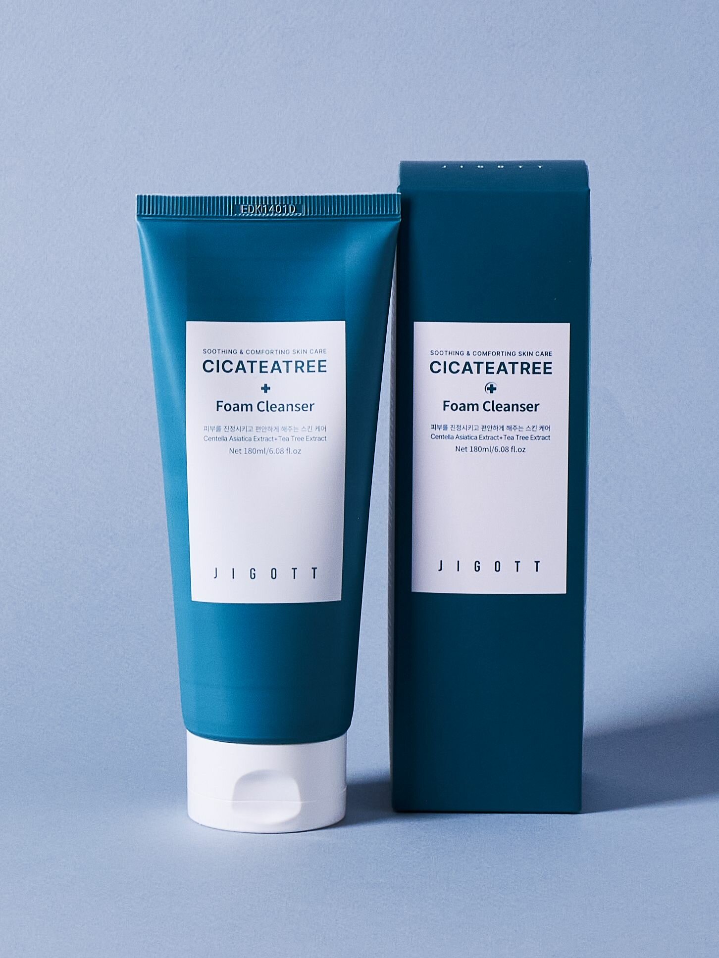 Jigott Очищающая пенка для чувствительной кожи 180мл Cicateatree Foam Cleanser