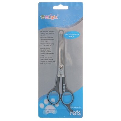 Ножницы DeLIGHT для стрижки животных, микронасечки, нержавеющая сталь, 17.5 см (арт 67175 )