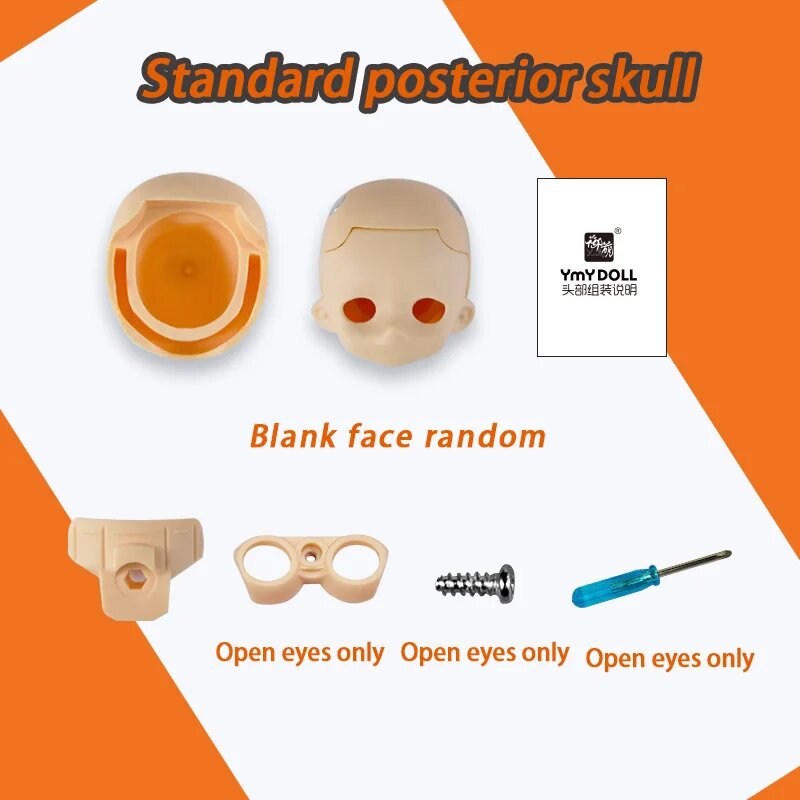 Tupursum Лицо для куклы OB11 ПВХ Оранжевый, A