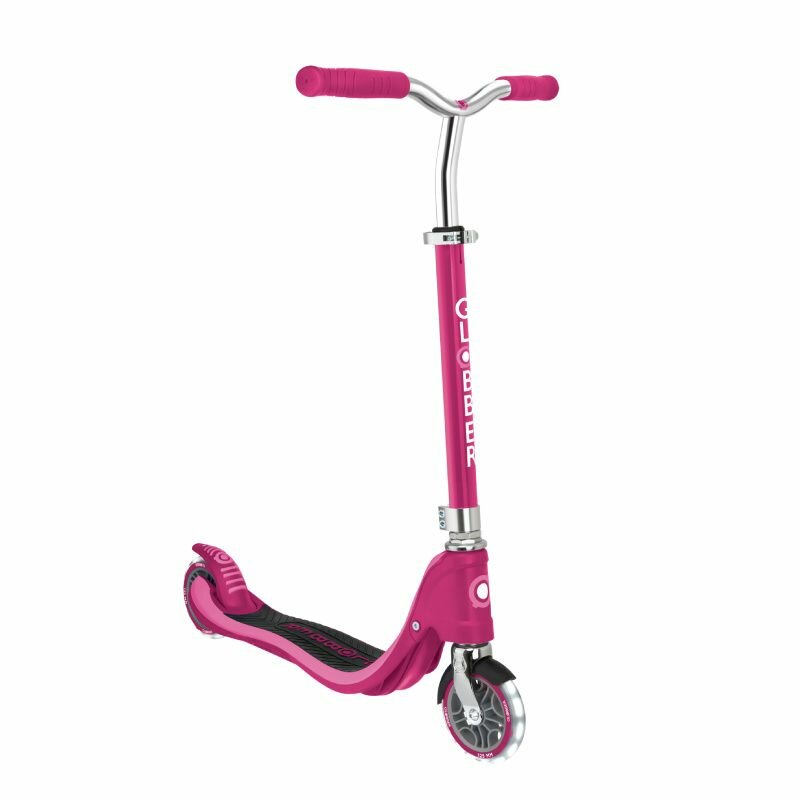 Cамокат Globber FLOW 125 LIGHTS светящиеся колеса розовый