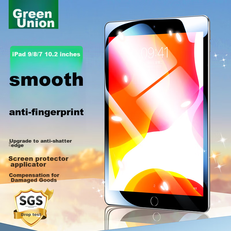 Lulian Tempered Glass Screen Protector for IPad 9/8/7, 2021/2020/2019 Protective Film, 10.2-Inch, for 7th/8th/9th Generation Apple Tablets, Shatterproof, Anti-Fingerprint, HD Clear Film