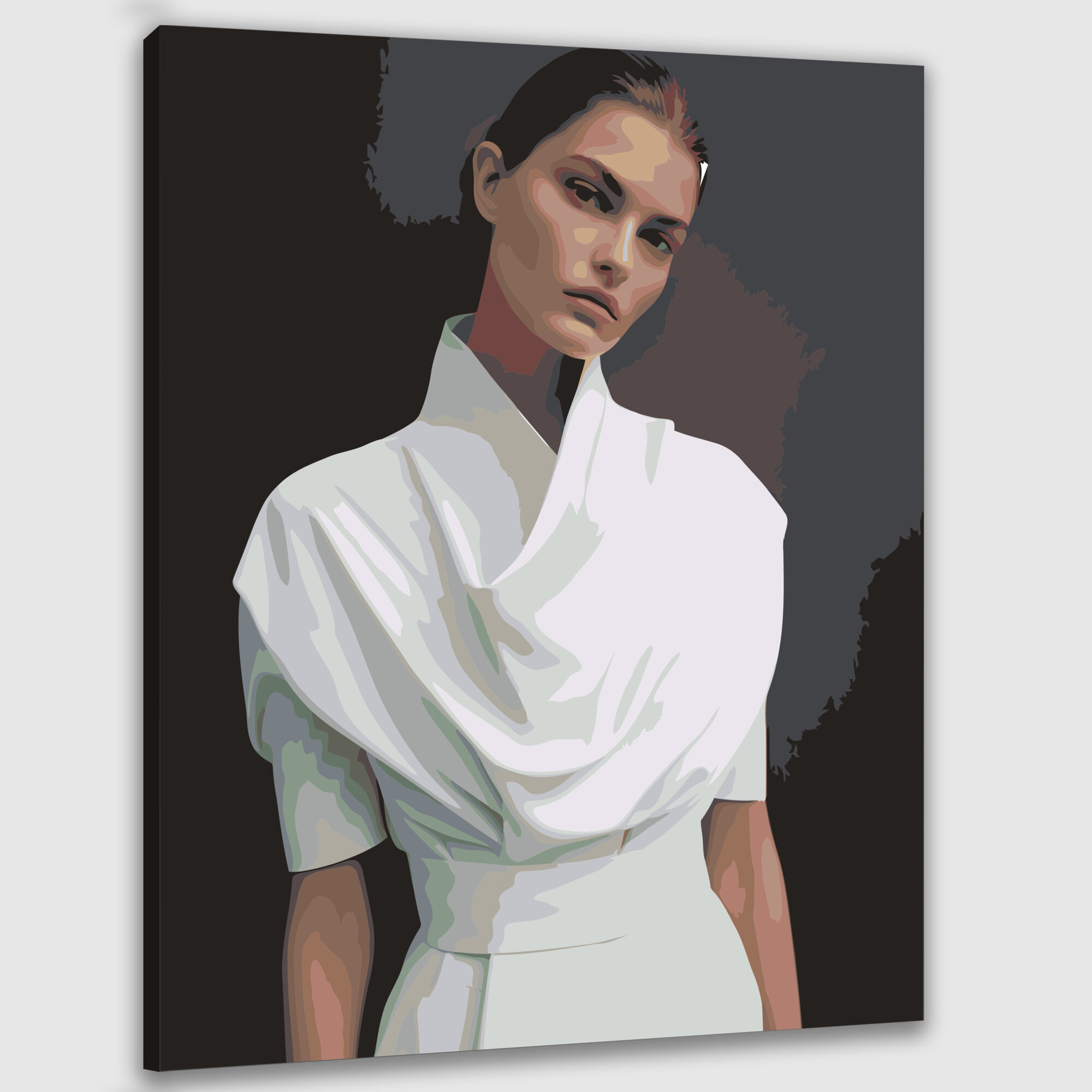 Картина по номерам 40x50 см, минимализм, высокая мода, чистые линии, ограниченная цветовая пал, силуэты, элегантность