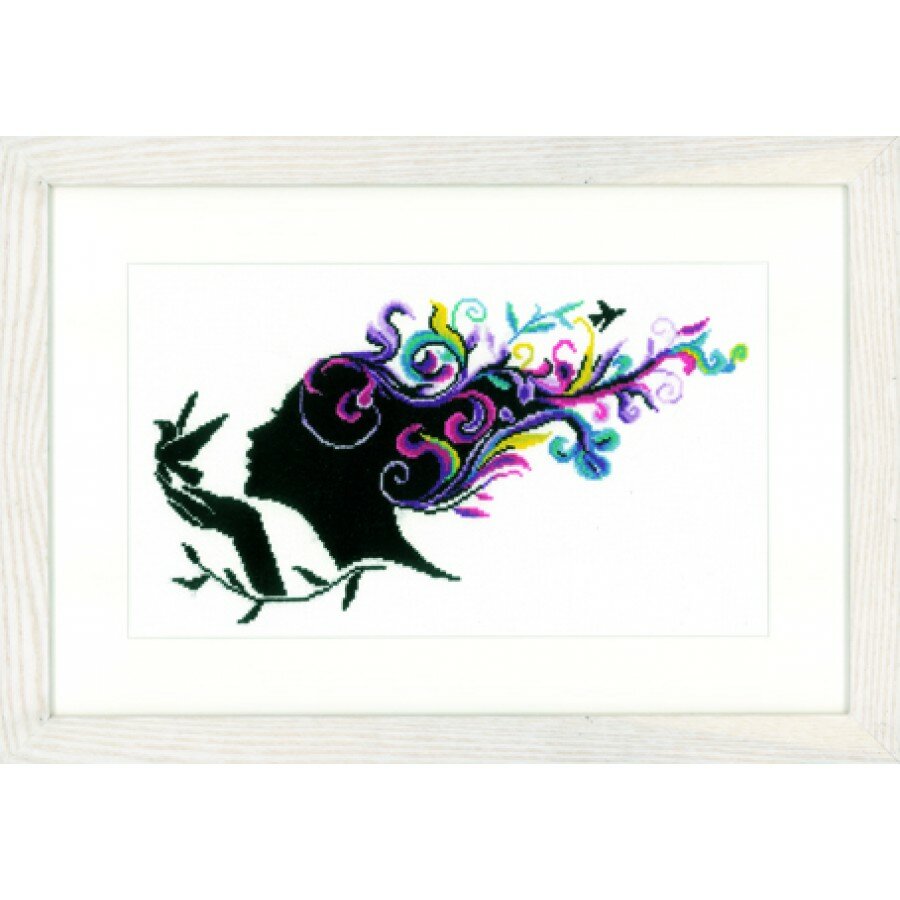 Набор для вышивания Girl with flower hair LANARTE 31 x 18 см LANARTE PN-0144519