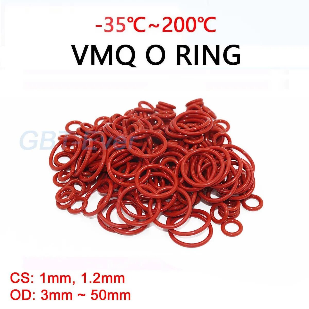 Силиконовые уплотнительные кольца VMQ OD 14mm (100Pcs), CS 1.2mm