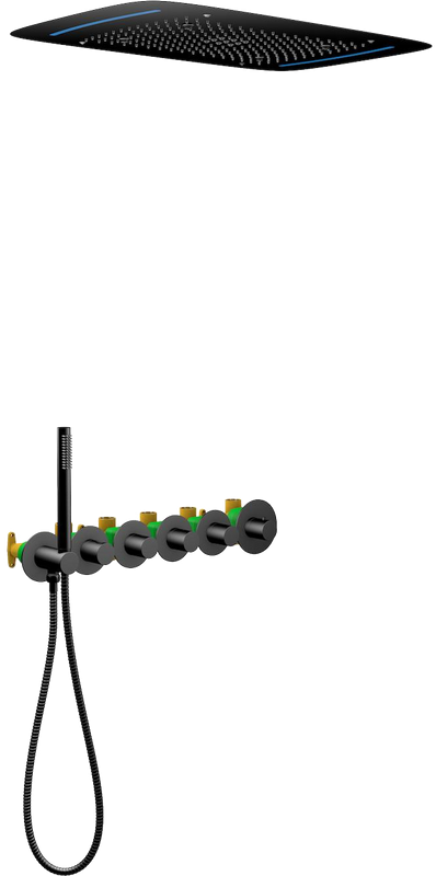 Душевой комплект Timo Saona SX-2319/03SM С внутренней частью, с термостатом, черный