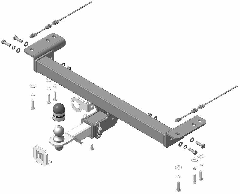Фаркоп Motodor для Omoda C5 с 2022 г. (оцинк. Шар) (90031)(паспорт и сертификат в комплекте)(без электрики) 99013-E