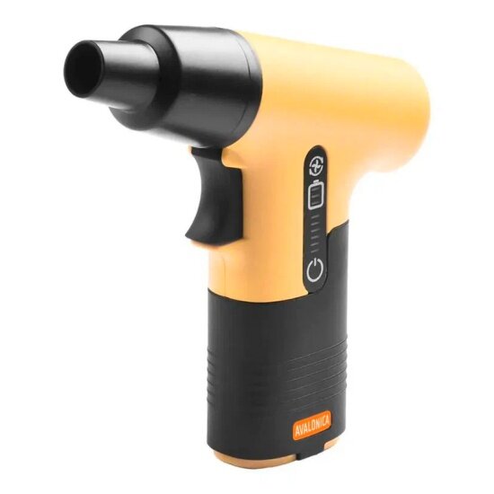 Портативная аккумуляторная воздуходувка Avalonica , модель AVA JF05 черно-жёлтая