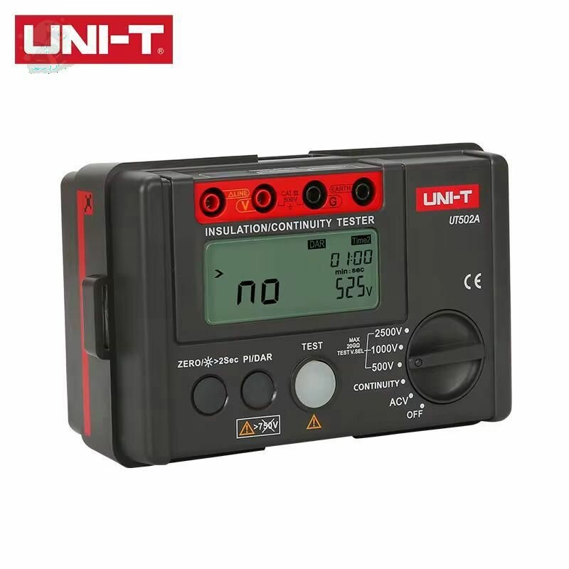 UNI-T instrument UT502A цифровой тестер сопротивления изоляции 500-2500 В мегомметр 30 600 В вольтметр переменного тока с ЖК-подсветкой + gjft