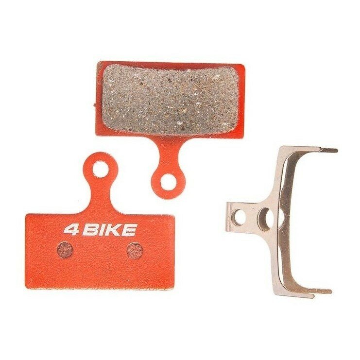 Колодки для дисковых тормозов 4BIKE AD 0106 OR в блистере, компаунд Organic для •Shimano: XTR BR-(M9000/M9020/M987/M988/M985); Deore XT BR-(M8100/M8000/M785); SLX BR-(M7100/M7000/M675/M666); DEORE BR-(M6100/M6000/M615); Alfine BR-(S7000/S700); BR-(RS785/R