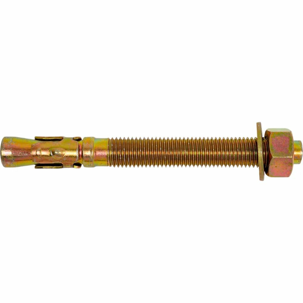 Клиновой анкер металлсервис М16x140 из стали С1008 с желтопассивированным покрытием, типовая установка