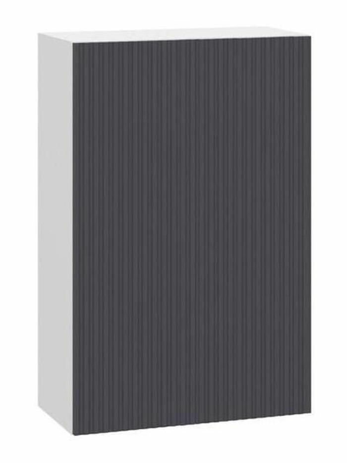 Кухонный модуль навесной, шкаф Стайер с полками, с доводчиками, 60х29.6х91.2 см, Белый / Графит