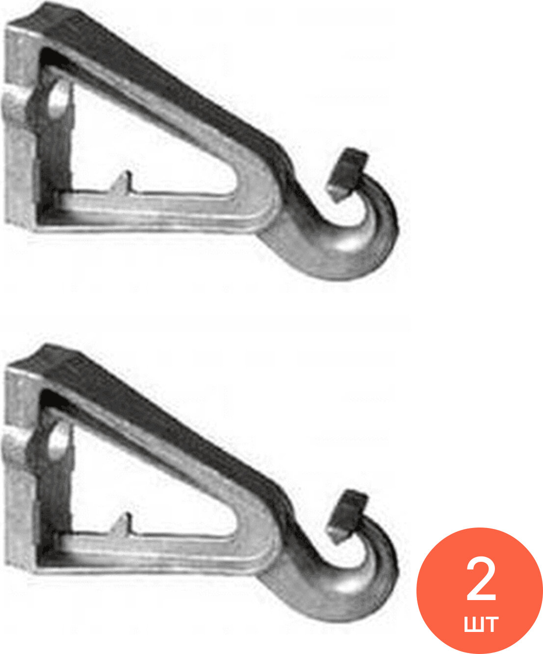 Кронштейн крепежный Нилед анкерный CS 1500, из коррозионностойкого алюминиевого сплава, диаметр болтов 14мм, 12000Н / крепеж (комплект из 2 шт)