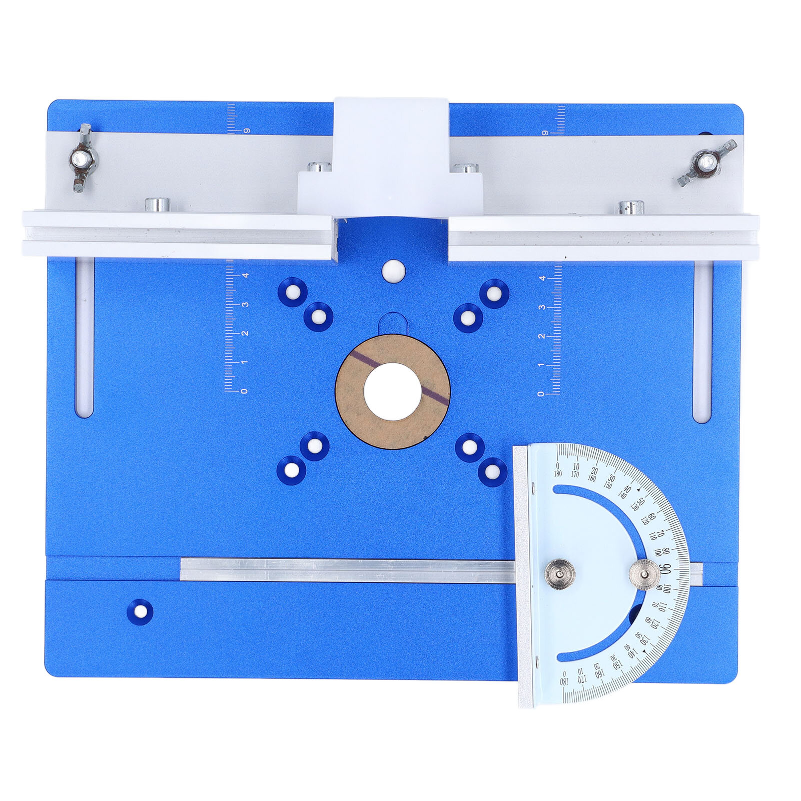 Плита вставочная для фрезерного стола из алюминиевого сплава, синего цвета, для деревообрабатывающих и фрезерных работ