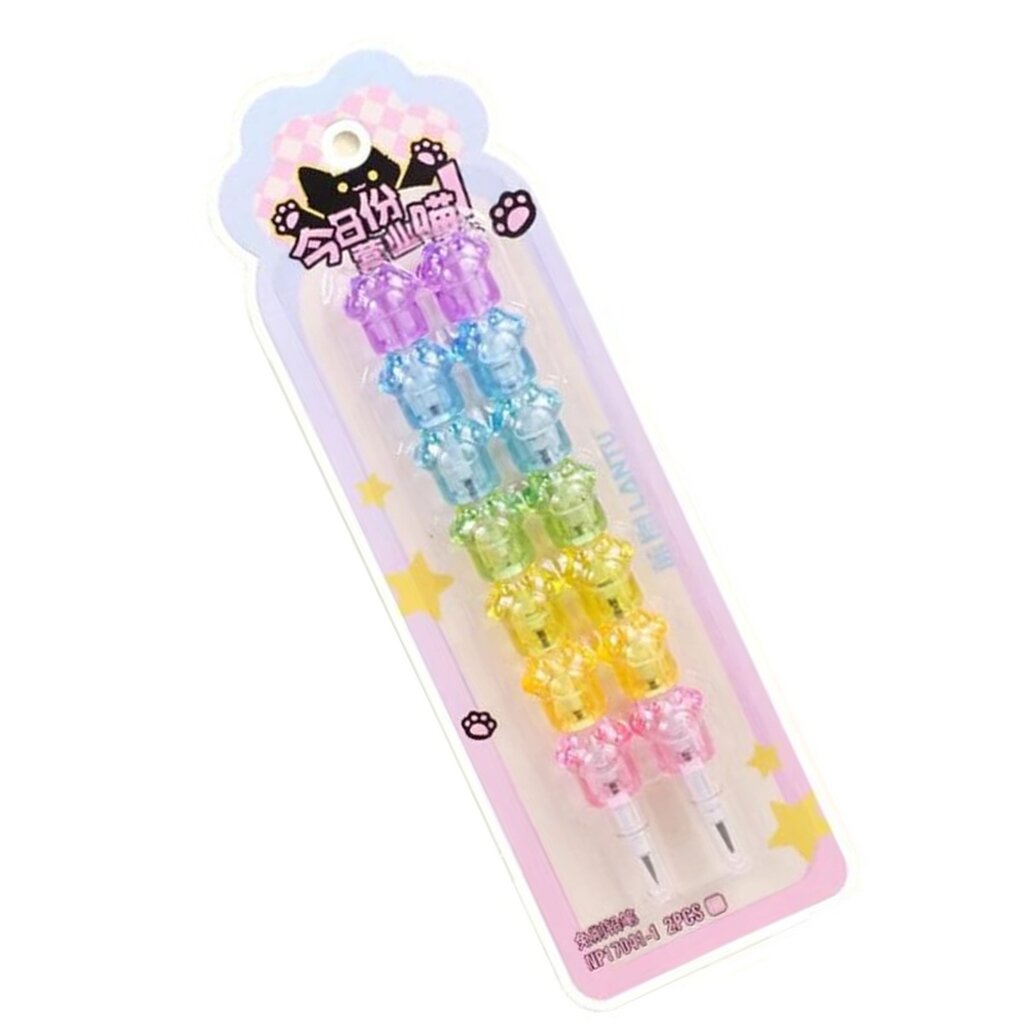 2 шт, мультяшные строительные блоки, карандаши, укладочные карандаши для детей, студентов