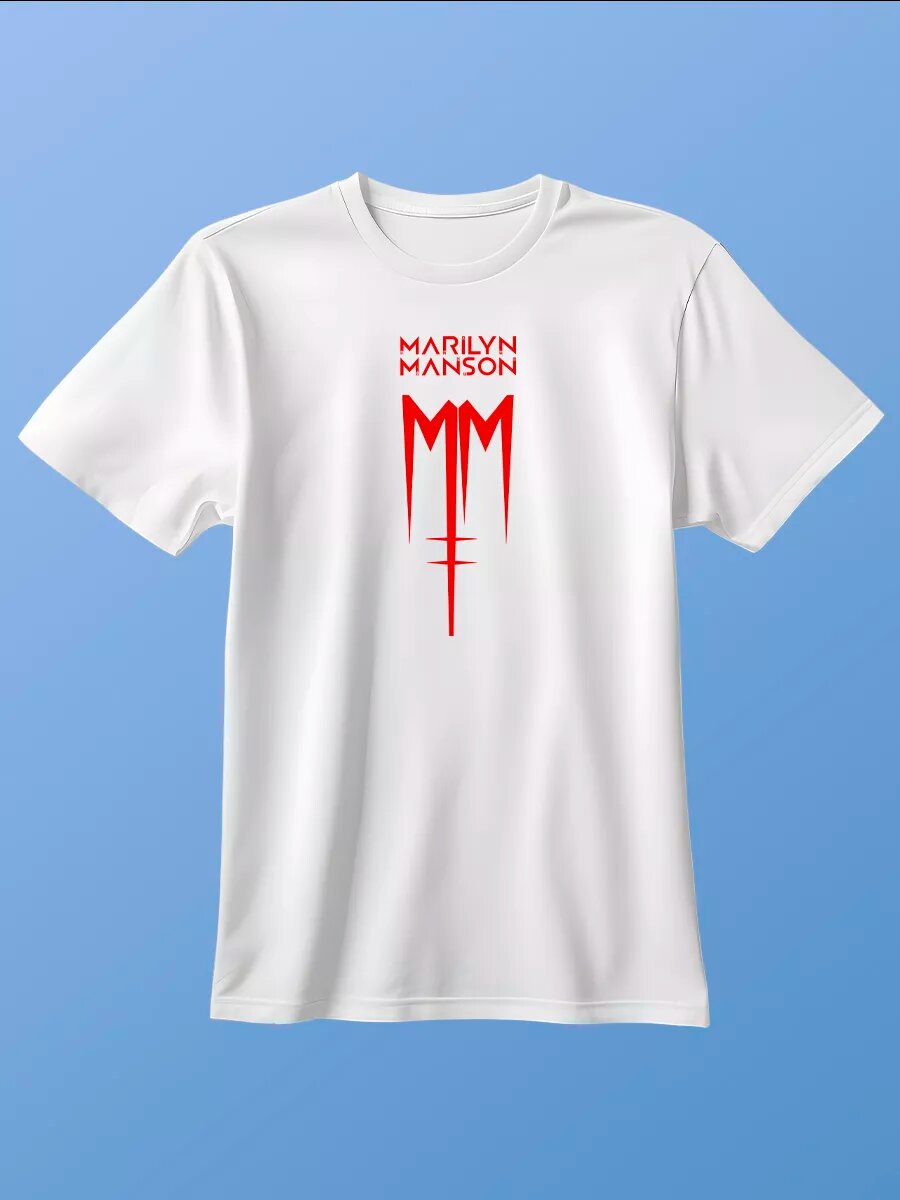 Футболка с надписью marilyn manson