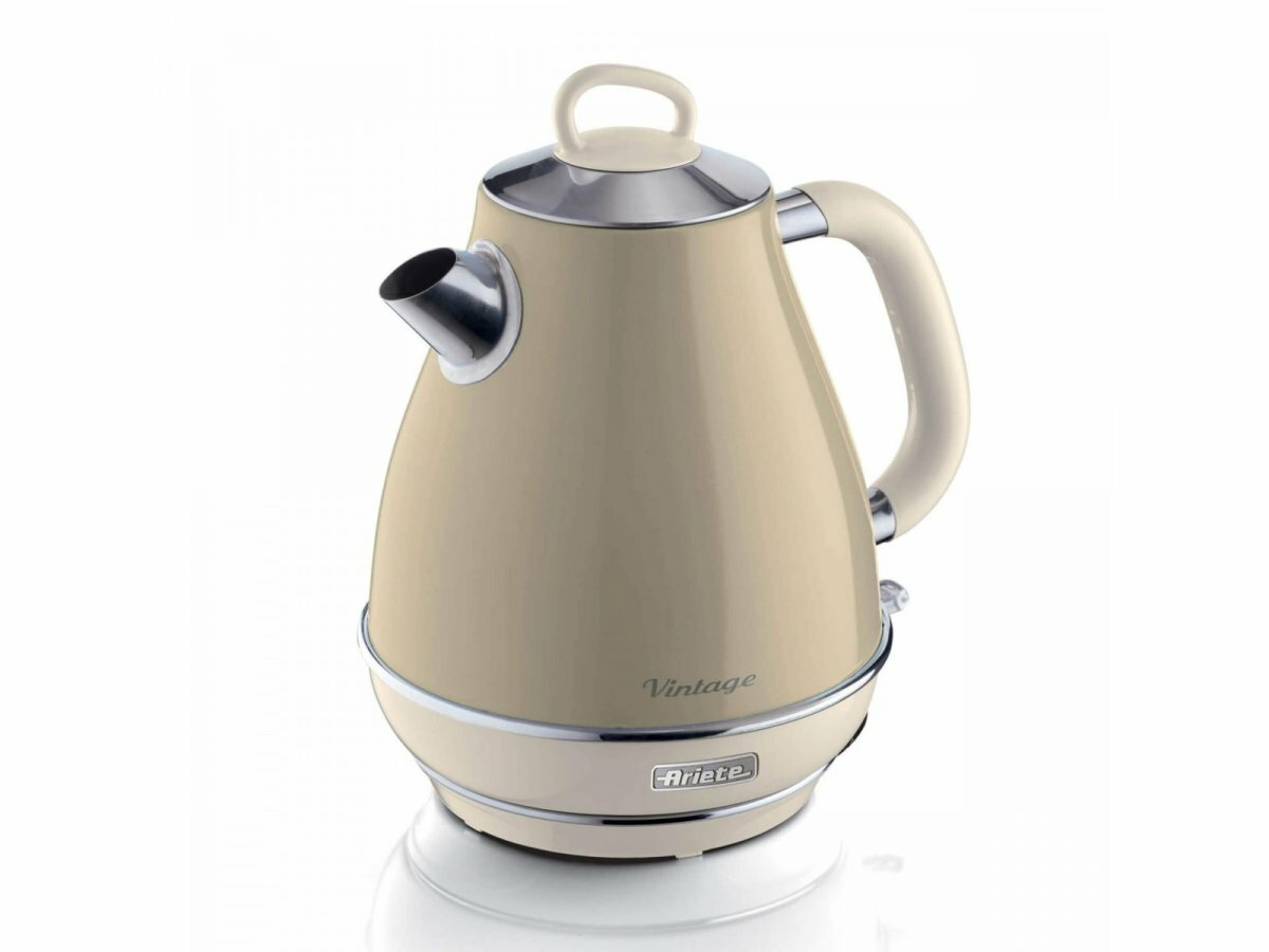 Электрический чайник Ariete "Vintage" 2869, 1,7 л, нержавеющая сталь, бежевый