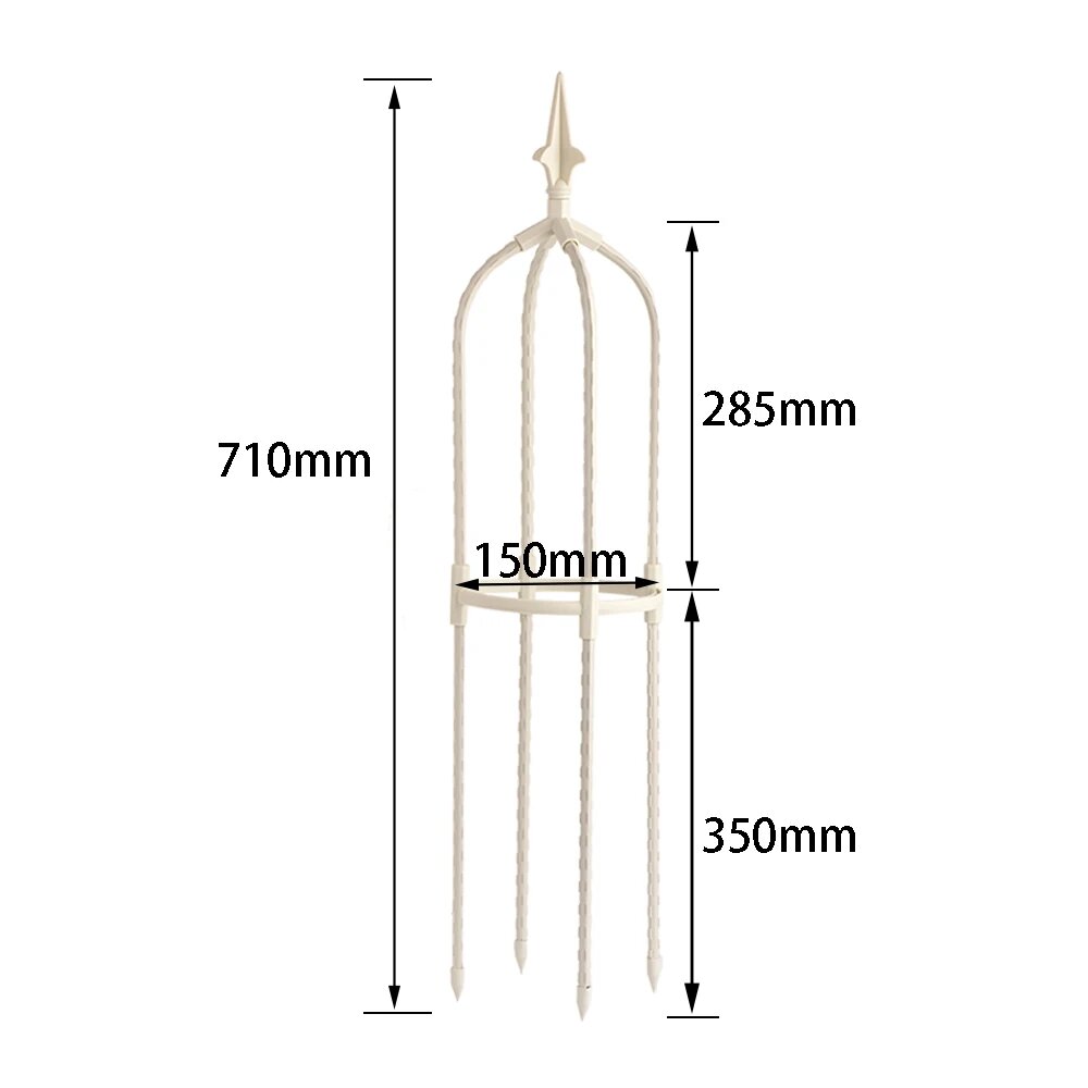 Железная опора для вьющихся растений Бежевый, C