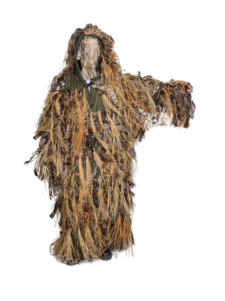 Халат маскировочный Шаман из натурального лыка для охоты