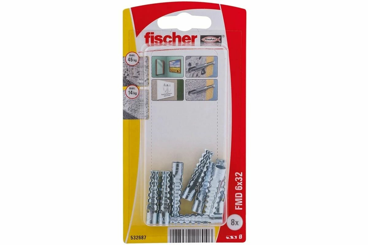Дюбель распорный fischer металл FMD 6x32 K_8 шт. 532687
